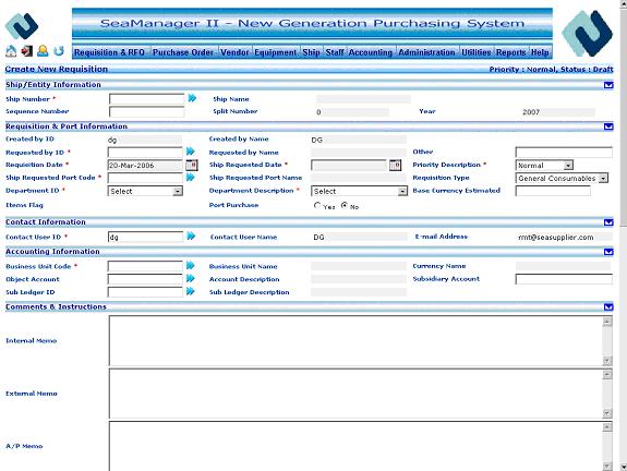 Requisition Create Requisition