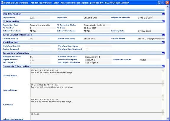 PO Summary Scan – PO Details